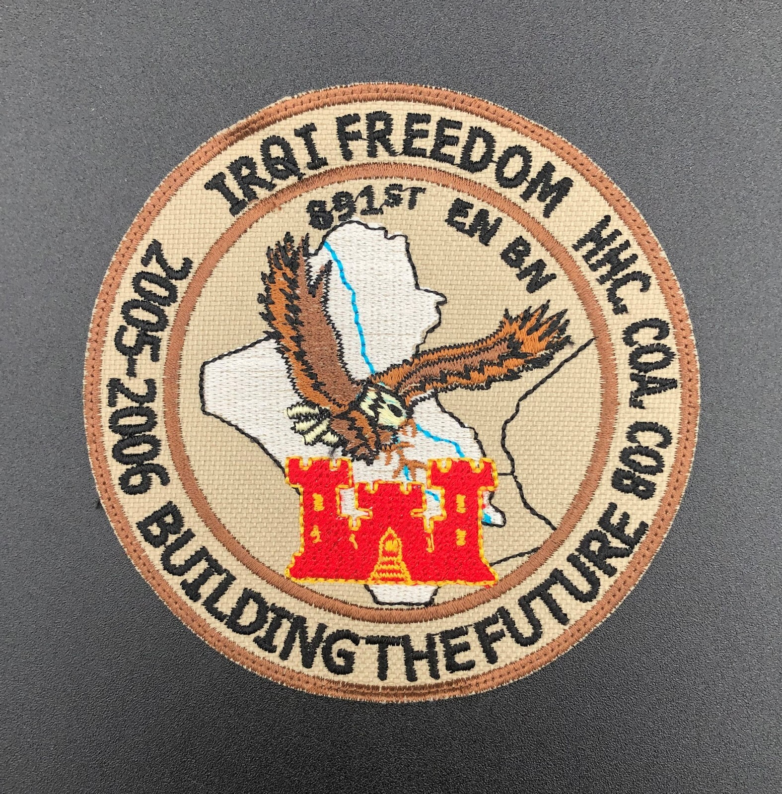 891st EN BN OIF 2005-2006 HHC COA COB Desert Color Theatre Made Patch ...