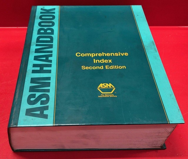 ASM International Handbook Comprehensive Index Second Edition | eBay
