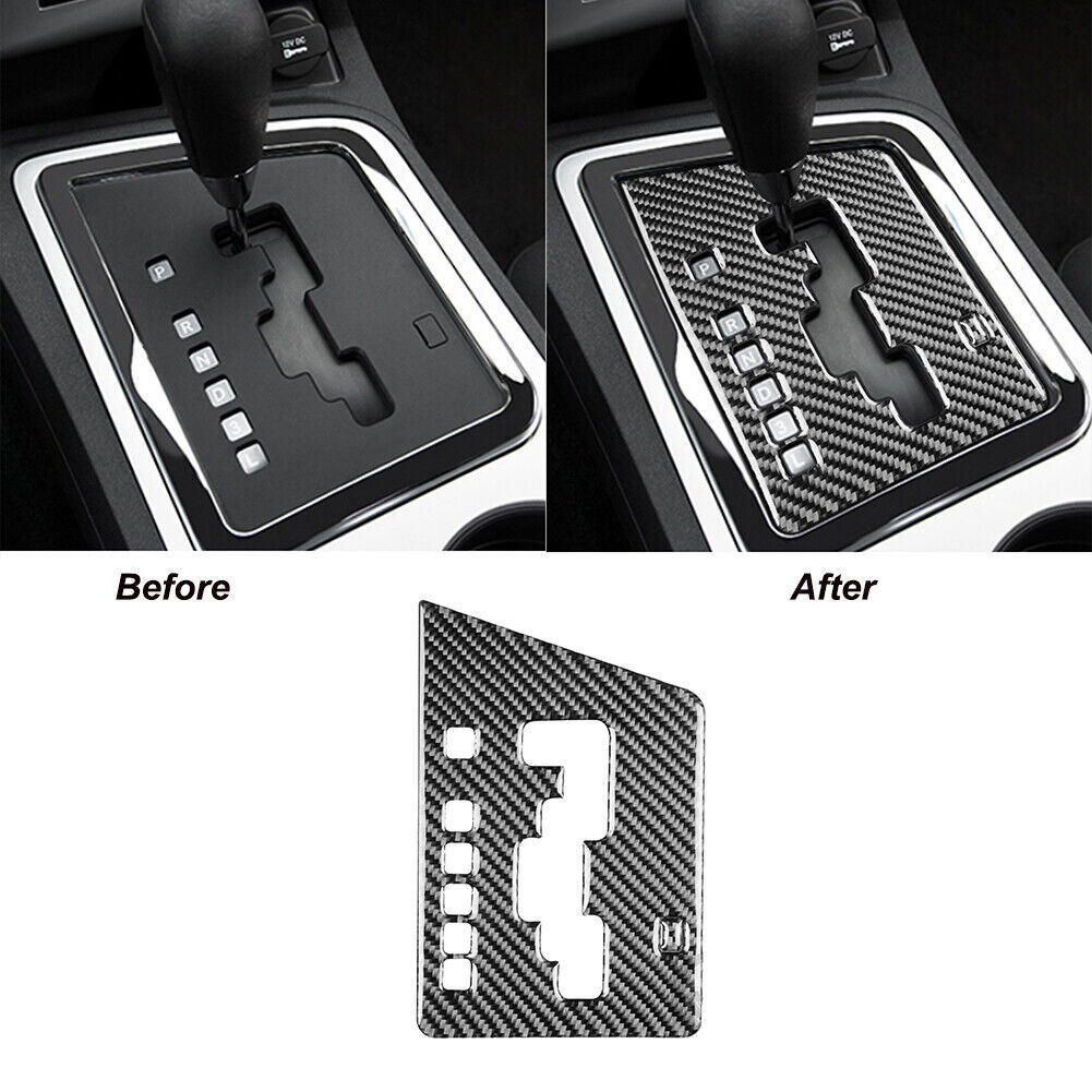 For Dodge Challenger 2Pcs Carbon Fiber Gear Shifter Panel Cover Trim ...