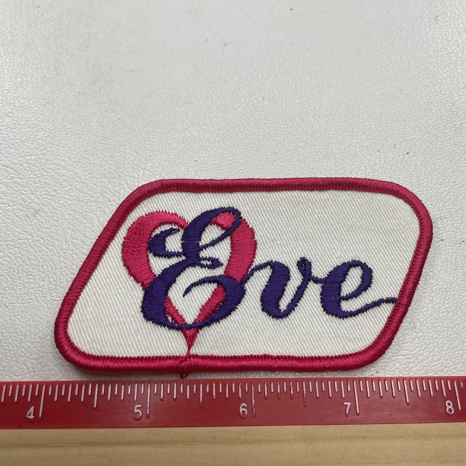 Vintage Fancy Love Heart Female First Name EVE Patch B036 | eBay