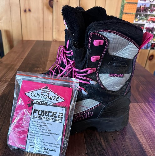 Castle X Force 2 Women's Snowmobile Boots - Pink/Gray | eBay