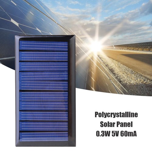 0.3W 5V 60mA Solar Panel Solar Cell Polycrystalline DIY Solar Charger ...
