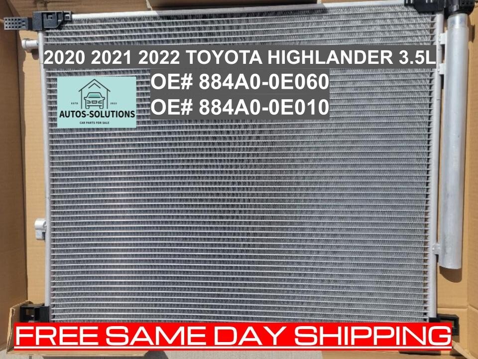 AC CONDENSER 20 21 22 TOYOTA HIGHLANDER 3.5L CONDENSOR 884A0-0E060 ...