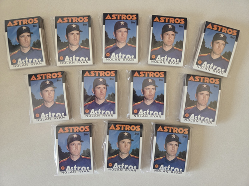 1986 Topps Baseball Complete Sets (792) & Glossy (22) X 12. Rose, Ryan ...