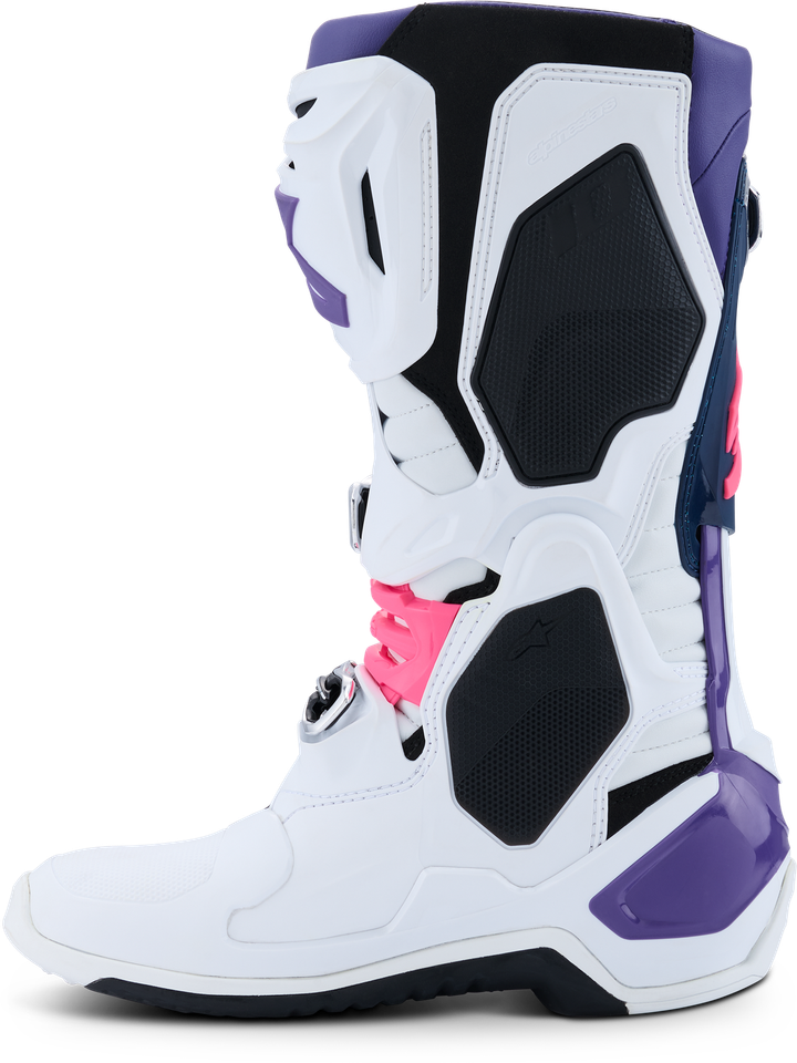 ALPINESTARS Boot Tech 10 White/Violet/Navy Black Pink Motorcycle Size 9 ...