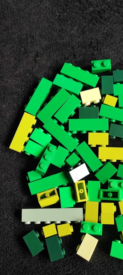 LEGO 100g Mixed Green Bricks Building Blocks 1x Pieces Bundle Lot 1x4 ...