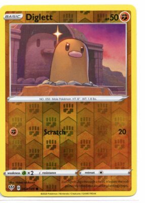 Pokemon Card DIGLETT Rare Reverse Holo 084/189 Darkness Ablaze NEW | eBay