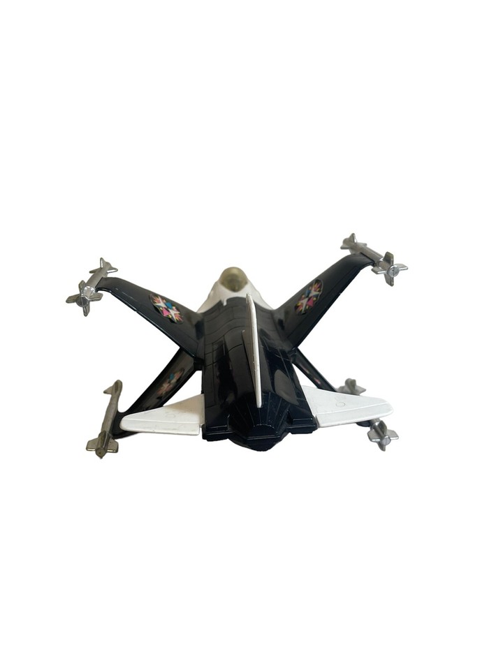 VINTAGE 70S PROCESSED PLASTICS SPACE AGE X-WING JET FIGHTER PLANE MODEL ...