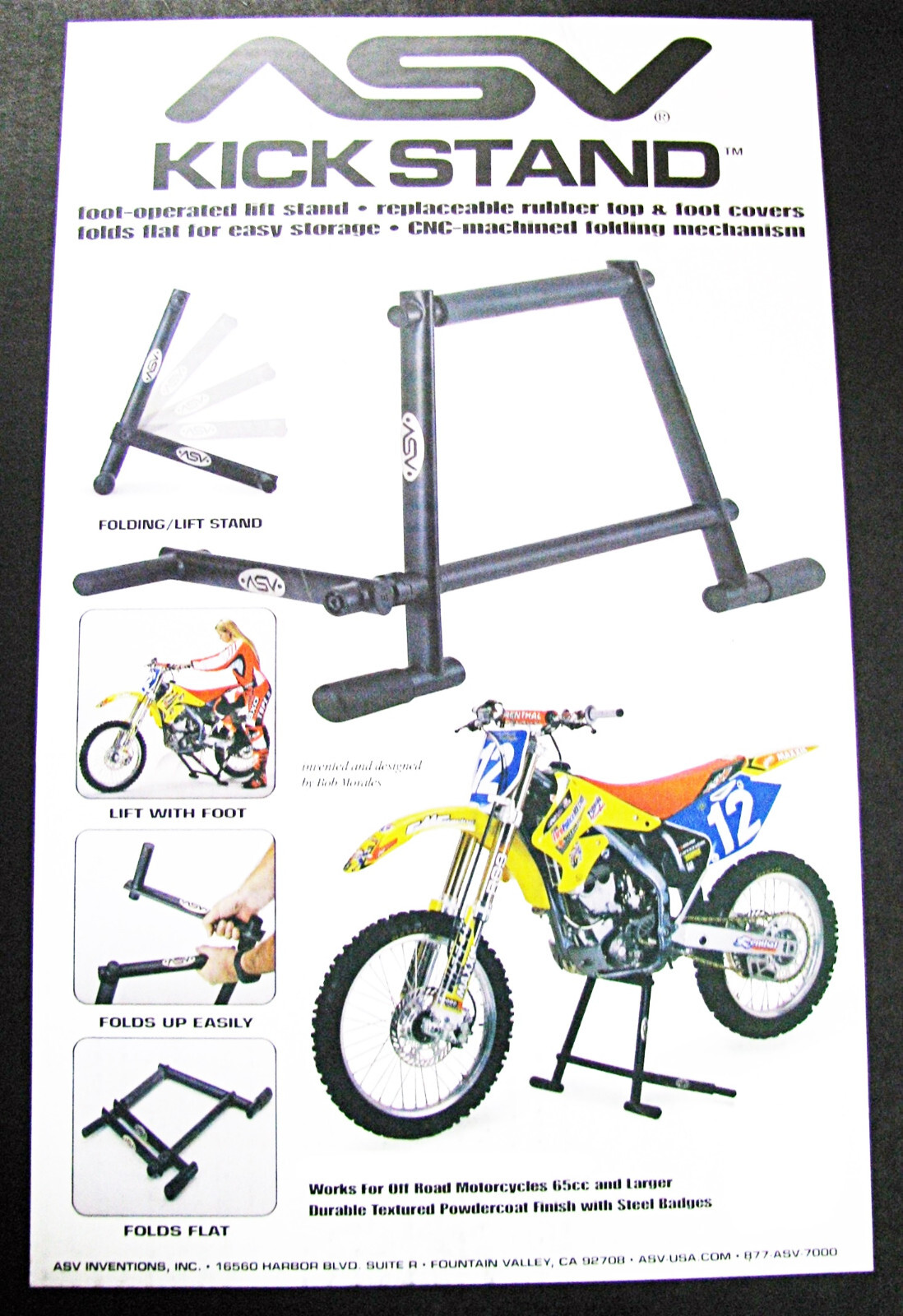 ASV Kickstand Motocross Enduro Ständer Motorradheber Montageständer ...
