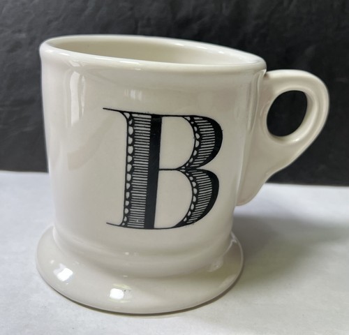 Anthropologie Coffee Mug Monogram B Cup White Black Letter Initial ...