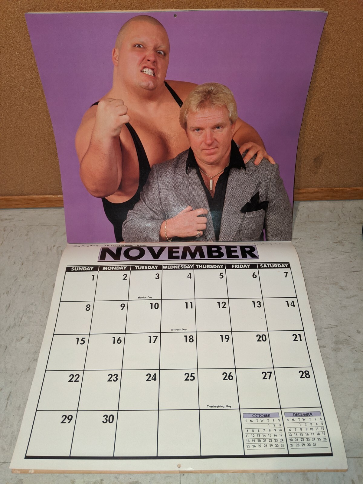 WWF/WWE 87 vintage calendar - Hogan, Steamboat, JYD, Macho Man Randy ...
