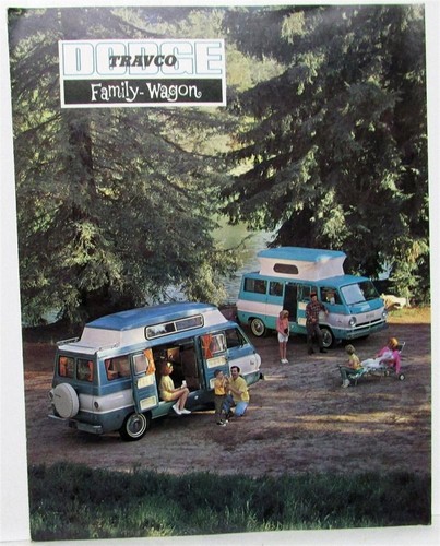 1968 Dodge Dealer Sales Brochure Travco Family Wagon Van RV Camper ...