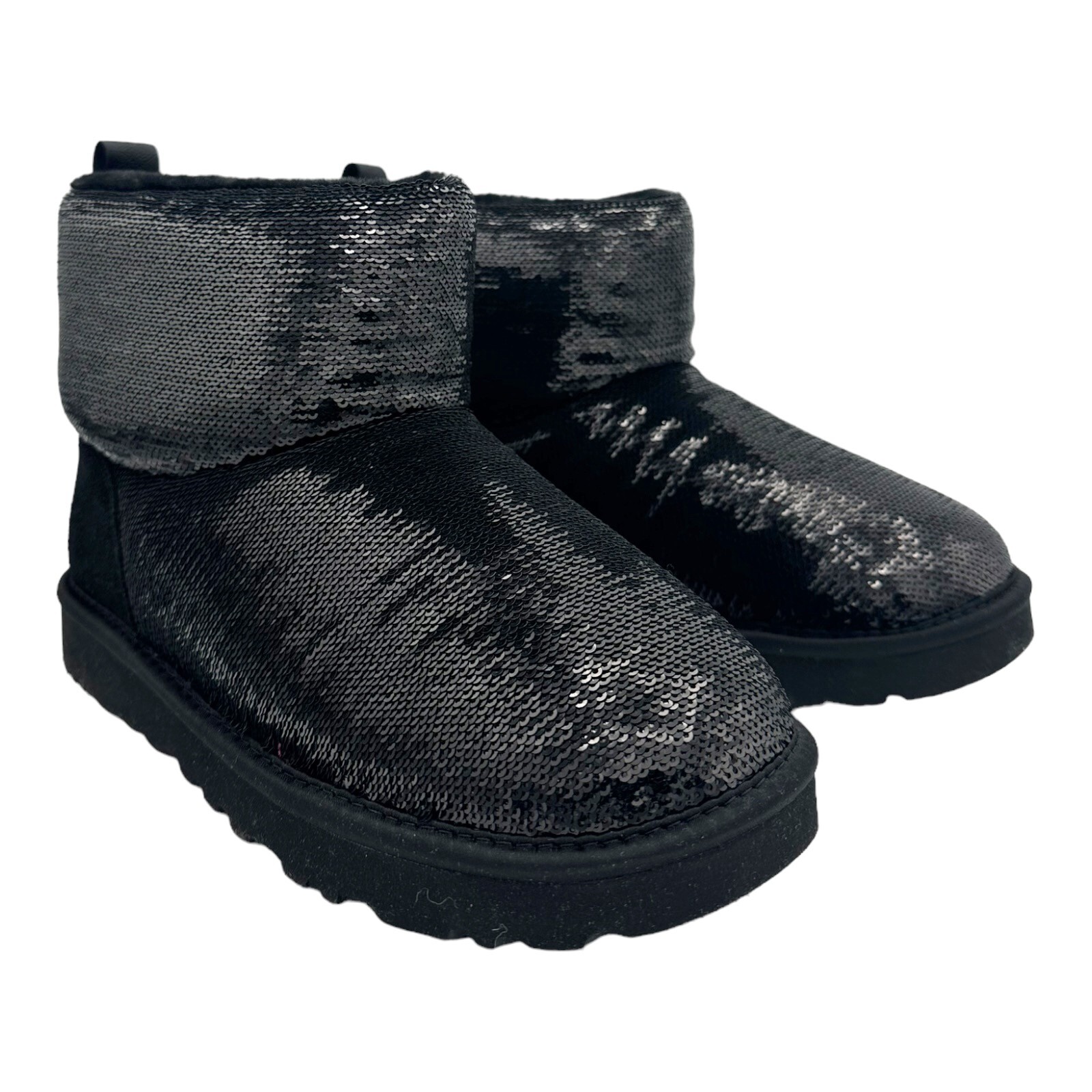 UGG CLASSIC MINI MIRROR BALL BLACK WINTER BOOTS WOMEN'S SIZE US SIZE 6 ...