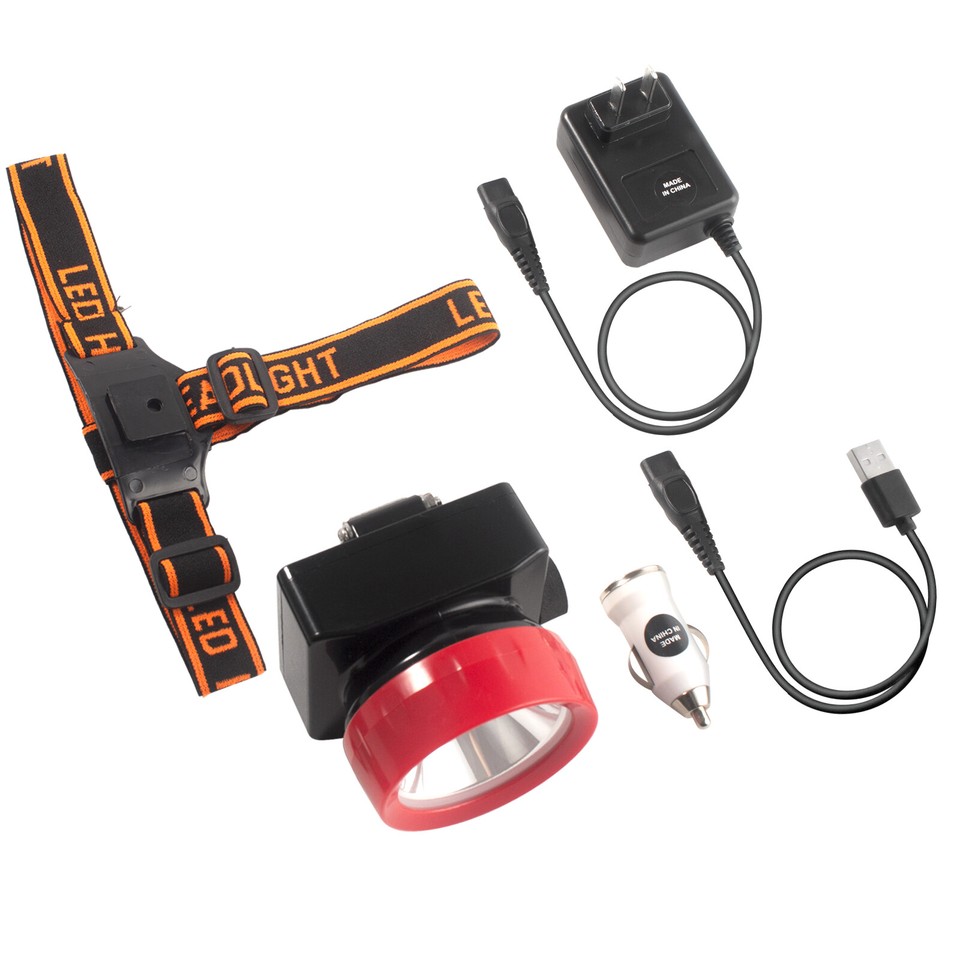 Rechargeable Mining Headlamp LED Light Waterproof Head Lamp for Camping ...
