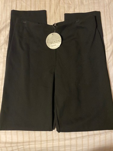 Lynn Ritchie Silver New Straight Leg Dress Casual Pants Black Zip Fly ...