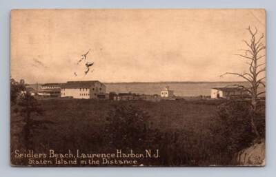 Seidler's Beach LAURENCE HARBOR New Jersey Raritan Bay Antique Postcard ...