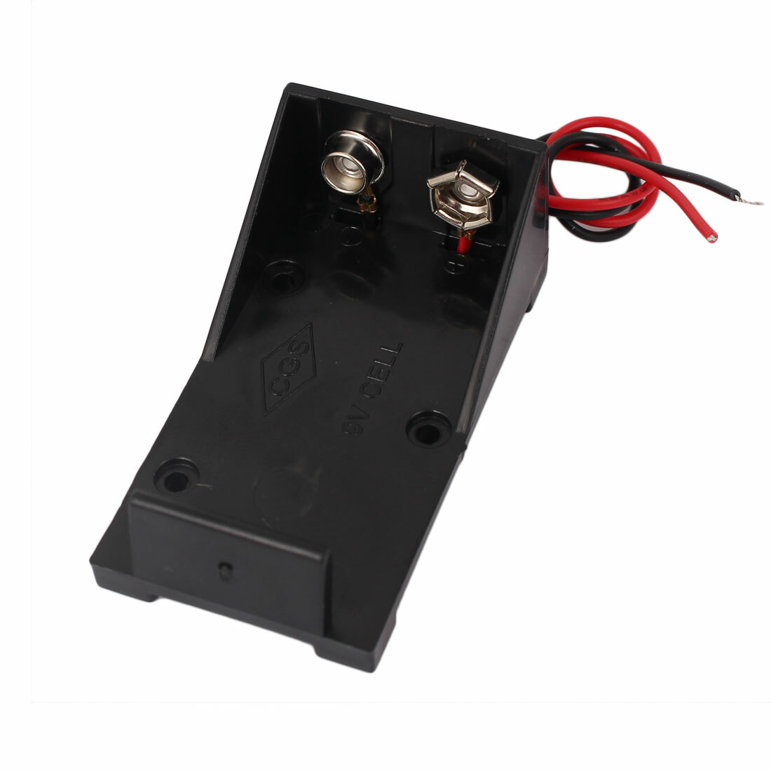 10PCS 9 Volt Battery Holder Screw Mounted Storage Case Box Wire ...