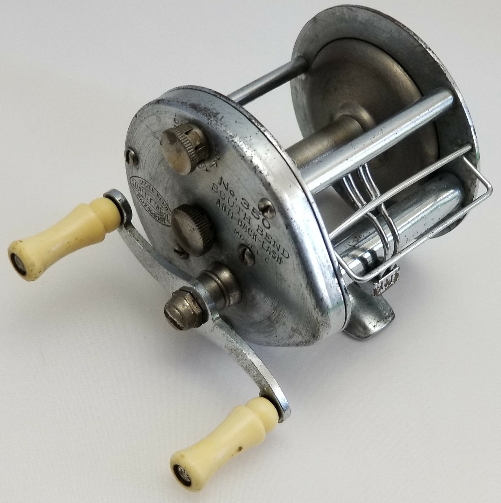 Vintage South Bend Fishing Reel No. 350 Model C Anti-Back-Lash Antique ...