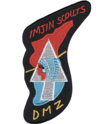 4.25" ARMY KOREA IMJIN SCOUTS PATCH DMZ EMBROIDERED BLACK BORDER PATCH ...