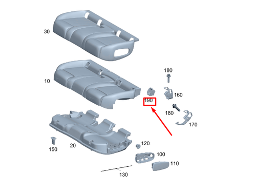 MB GLA H247 Isofix-Abdeckung für Kindersitzverankerung hinten ...