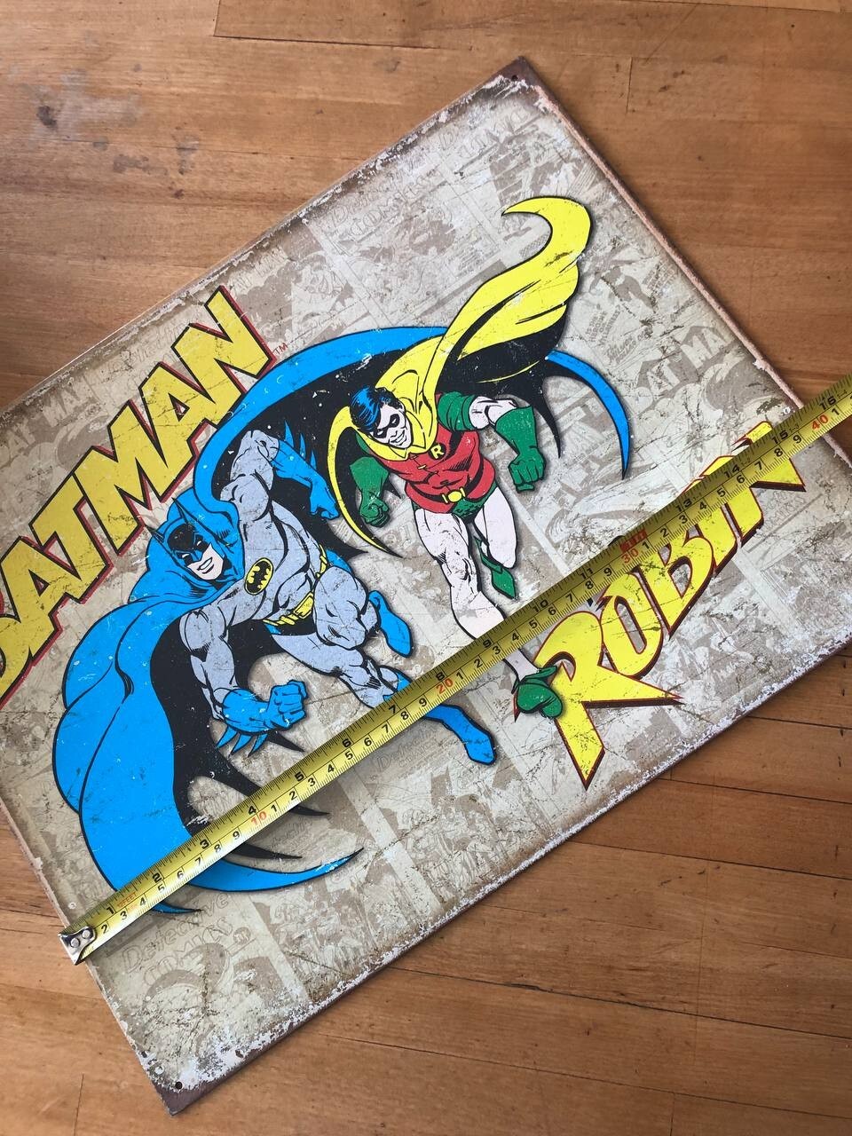 Batman and Robin Weathered Distressed Metal Sign DC Comics | eBay