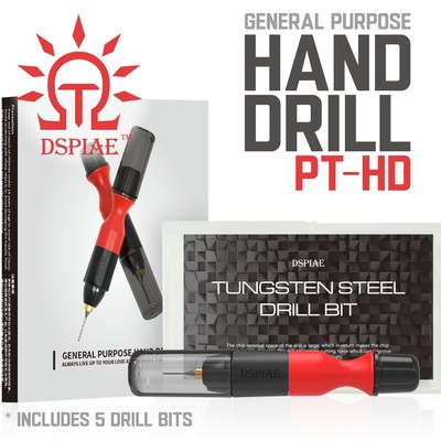 DSPIAE: Hand Drill - General Purpose Hobby Drill with 5 Bits - PT-HD - Pin Vise | eBay
