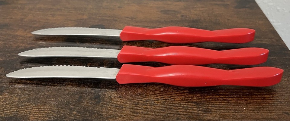 Cutco 1759 KK Table Knife Red Handle Serrated Steak Knife USA | eBay