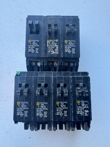 (lot of 6+1) Square D HOMT1515 Tandem Circuit breaker | eBay