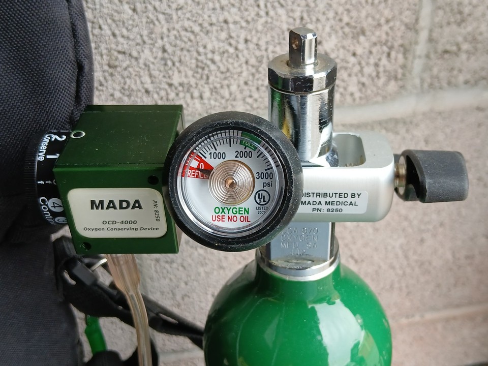 Oxygen Tank Size B Empty Kit with Case and Regulator - Mada OCD-4000 | eBay
