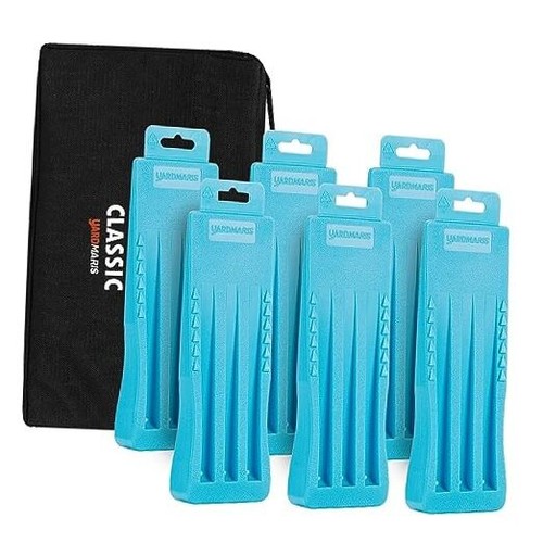 6 Pcs Tree Felling Wedges, Chainsaw Wedges Set with Pouch, Spiked Tree ...