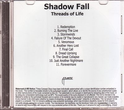 shadow fall threads of life cd promo | eBay