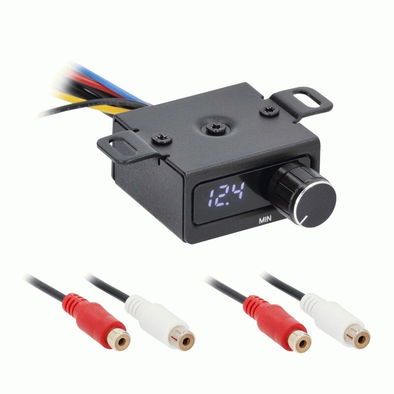 Metra IBR143 Car Bass Amp Remote Level Control Knob Stereo RCA Input ...