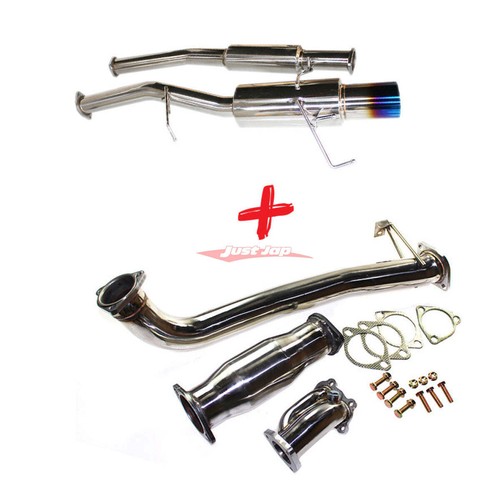 JJR Hyperflow Stainless Steel Exhaust System Titanium Tip Look (Catco ...
