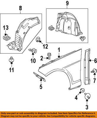 MERCEDES OEM 03-23 A220 Fender Fender Components-Fender Liner Clip ...