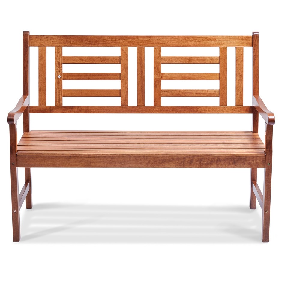Outdoor Bench 48 in Wood Garden Bench 700 lbs Park Patio Yard Porch ...