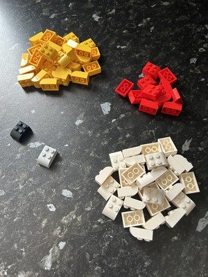 LEGO 6215 BRICK 2x3 WITH CURVED TOP QTY 87 PARTS ALL GENUINE BRAND NEW ...