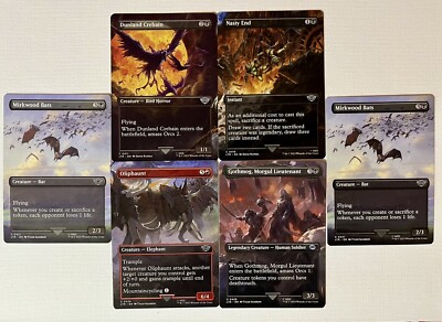 MTG Lord Of The Ring Borderless 6 Card Lot Non Foil Gothmog Oliphaunt ...