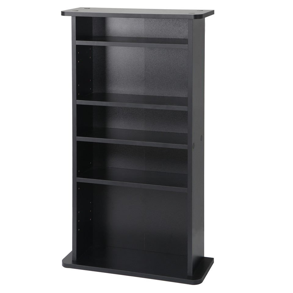 Shelf Multimedia Storage Cabinet Organizer Movie Tower Stand CD DVD ...