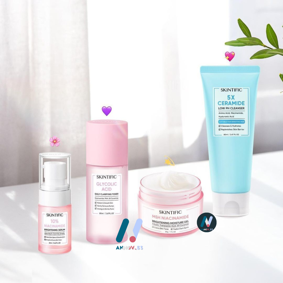 SET 4: SKINTIFIC Glowing Basic Anti-Aging Acne Pore 5X Ceramide MSH ...