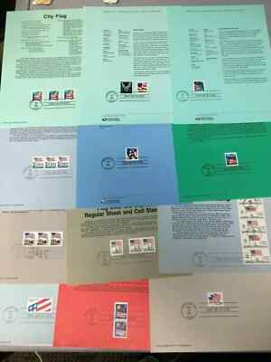 FDC US American Flags stamps Mix lot of 22 Different Souvenir Pages ...