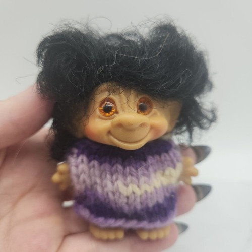 1960's Vintage Troll Doll Scandia House Enterprises, Purple Sweater | eBay