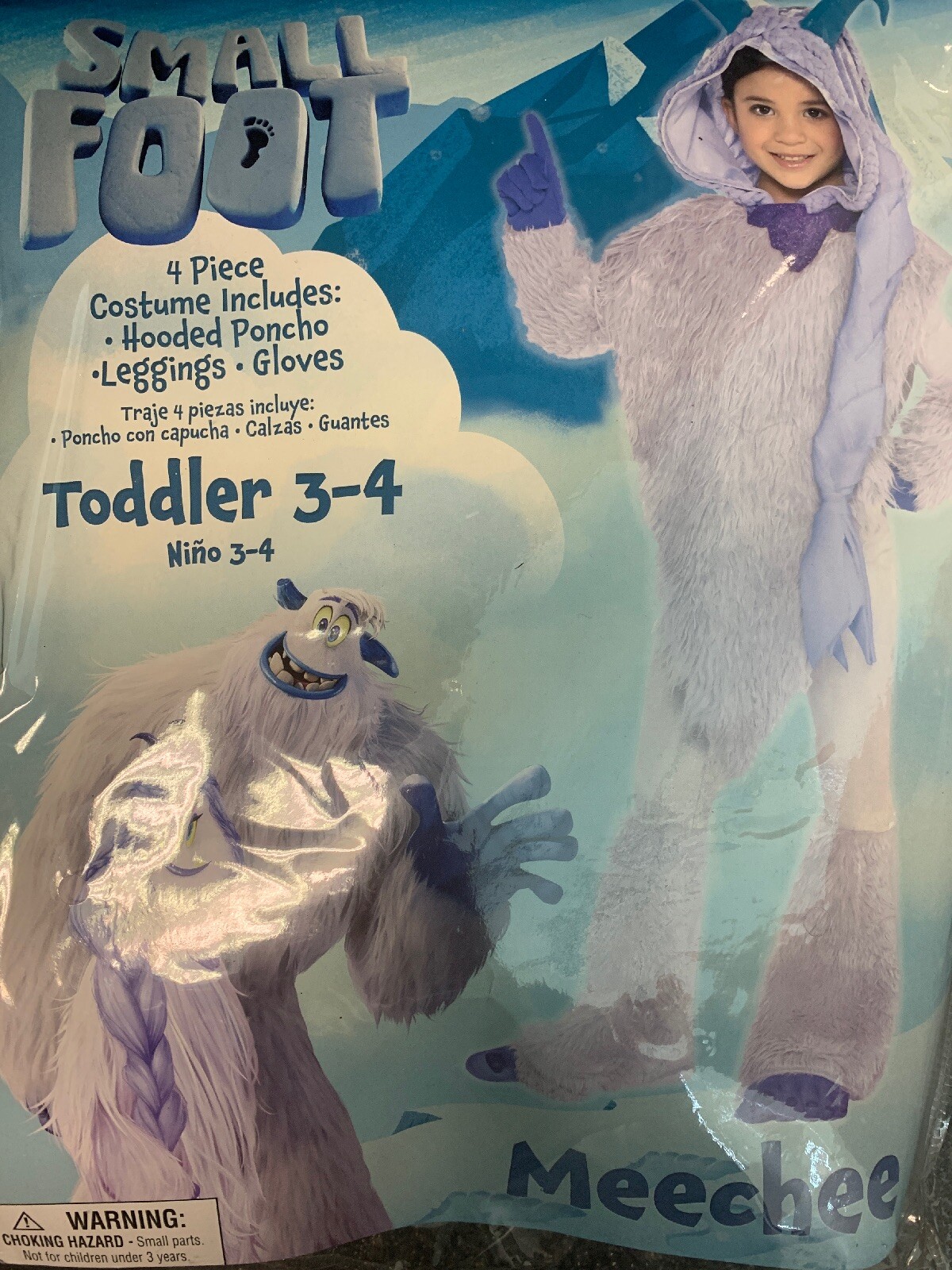 Smallfoot Meechee Costume for Girls, Size Small, Includes a Poncho ...