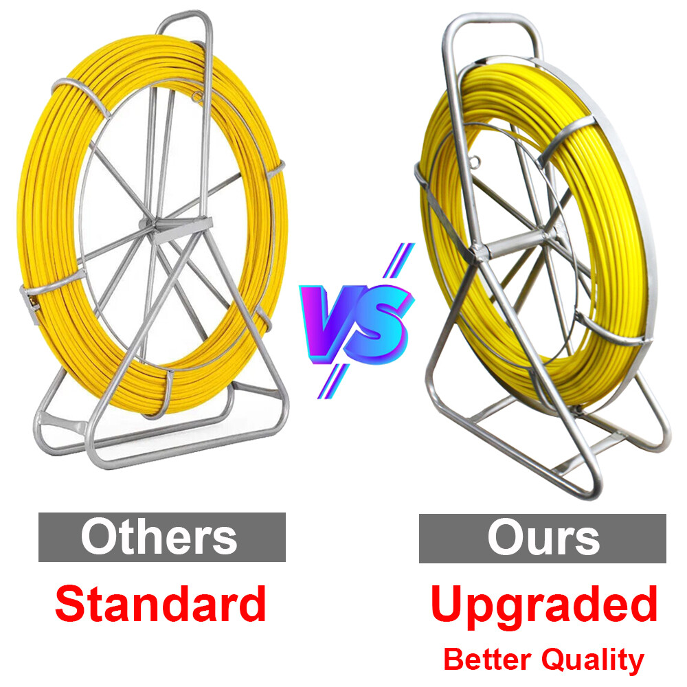 Fiberglass Cable Fish Tape 130M×6MM Wire Puller NBN Solid Steel Rod ...