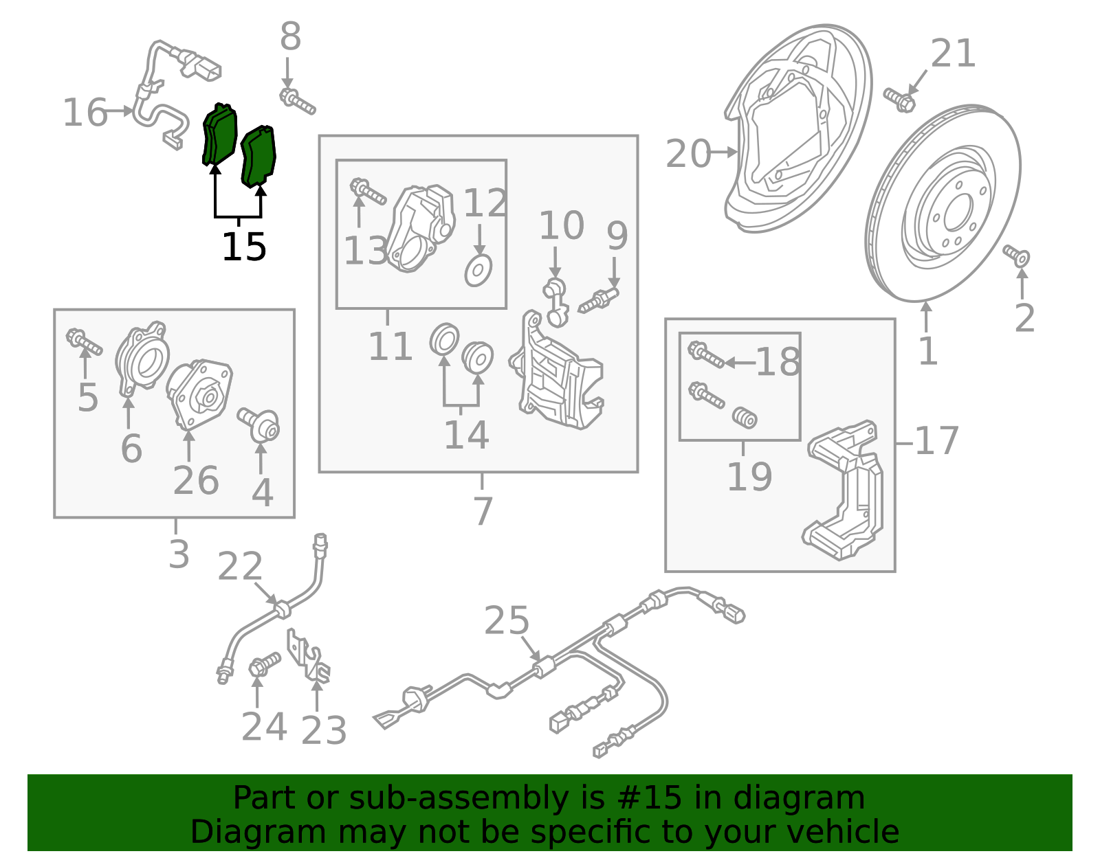 For Audi S4 2022 Audi 8W0698451AQ Rear Disc Brake Pad Set for sale ...