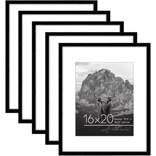 16x20 Picture Frame Gallery Wall Frames W/ Polished Plexiglass Set of 5 ...