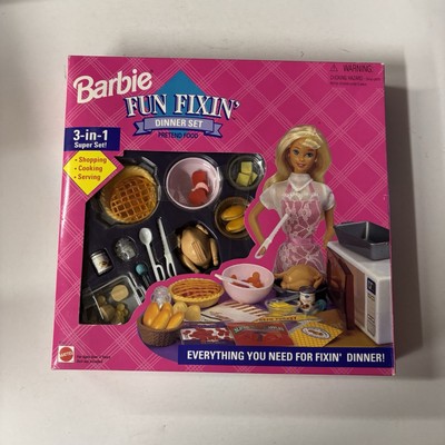 Barbie Fun Fixin' Dinner Set 1995 Mattel Brand New in Box #67431 | eBay