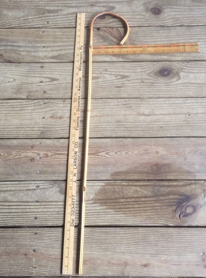 Bamboo Cane , Vintage Shabby Walking Sheppard Cane , Decorative ...