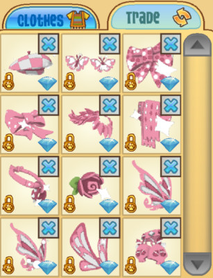 Animal Jam Classic AJ AJC Pink Clothing 12-Item Color Bundle (Read ...