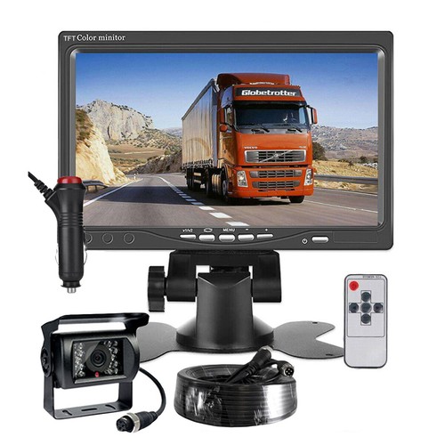 BackUp Camera IR Night Vision +7" Rear View Monitor System Truck/Bus/RV ...