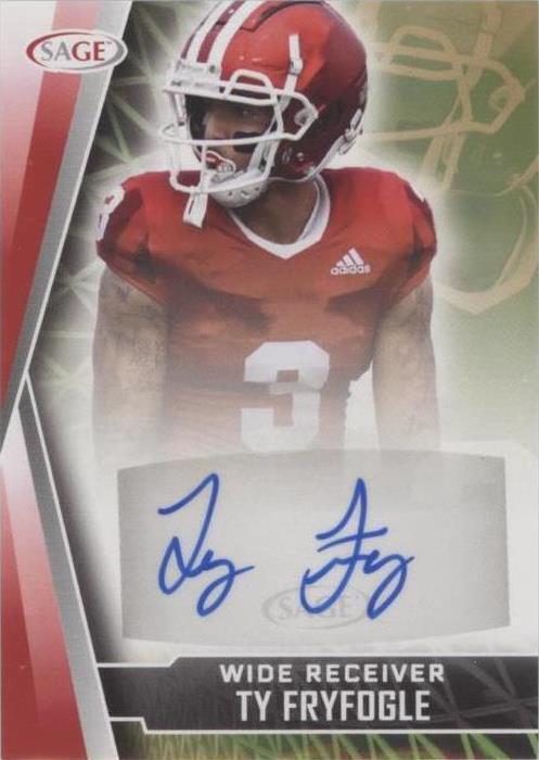 2022 SAGE High Series - Autographs Ty Fryfogle #A-TF Red (AU, RC) for ...